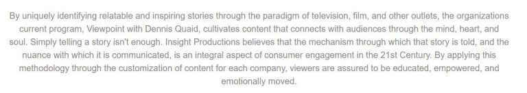 Insight Productions – CREATE . ENGAGE . INFORM . EDUCATE